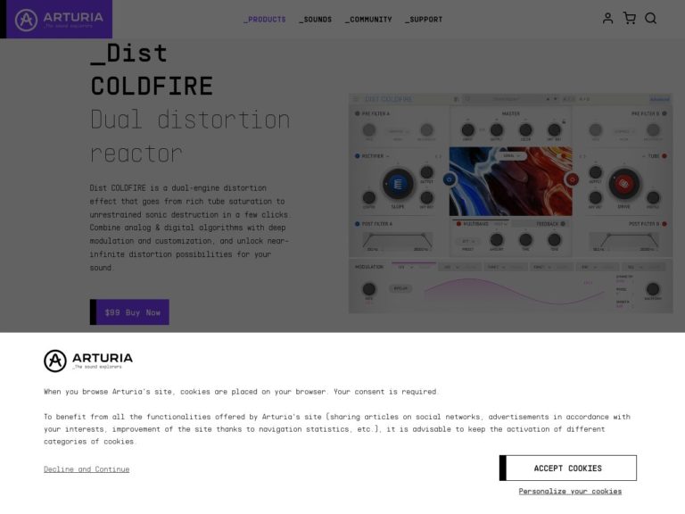 Arturia "Dist COLDFIRE" - makou's peephole