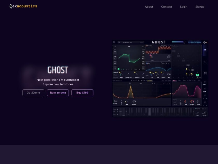 Exacoustics "Ghost" - 次世代FMシンセ - makou's peephole